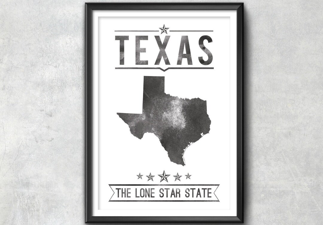 TEXAS State Typography Print, Typography Poster, Texas Poster, Texas ...