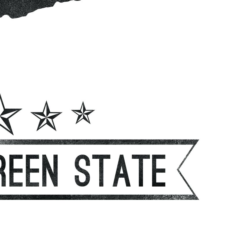 WASHINGTON State Typography Print Typography Poster - Etsy