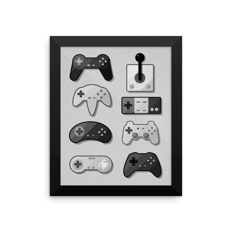 GAME PAD PRINT Gamer Gift Gaming Poster Gaming Art Gaming - Etsy