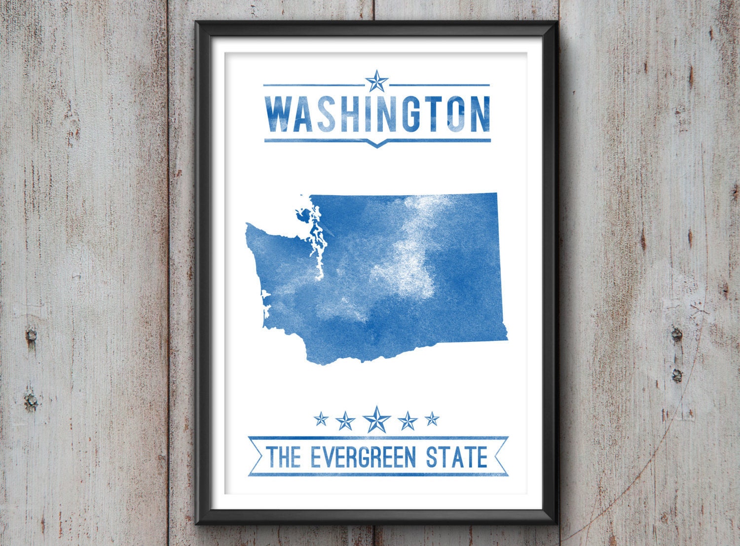 WASHINGTON State Typography Print, Typography Poster, Washington Poster ...