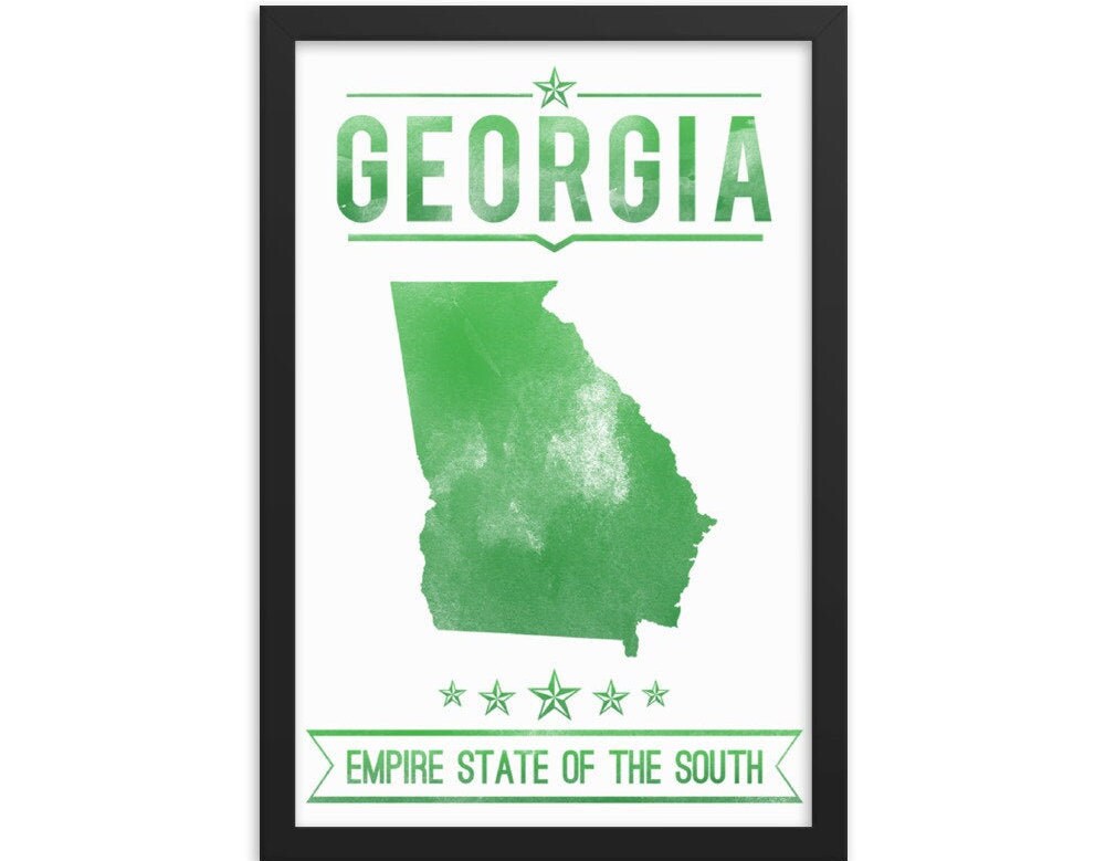 GEORGIA State Typography Print Typography Poster Georgia - Etsy
