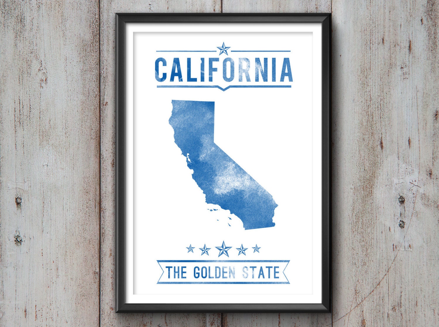 CALIFORNIA State Typography Print California Wall Art - Etsy