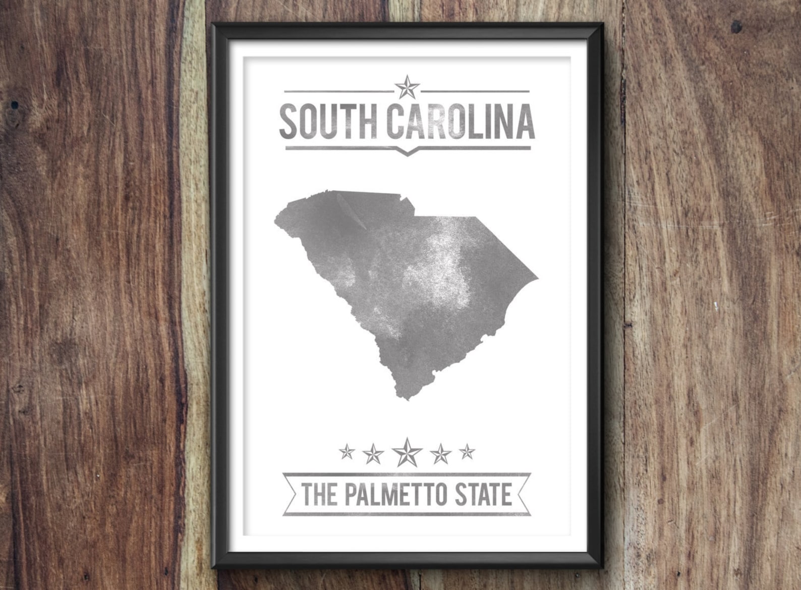 SOUTH CAROLINA State Typography Print Poster South Carolina - Etsy