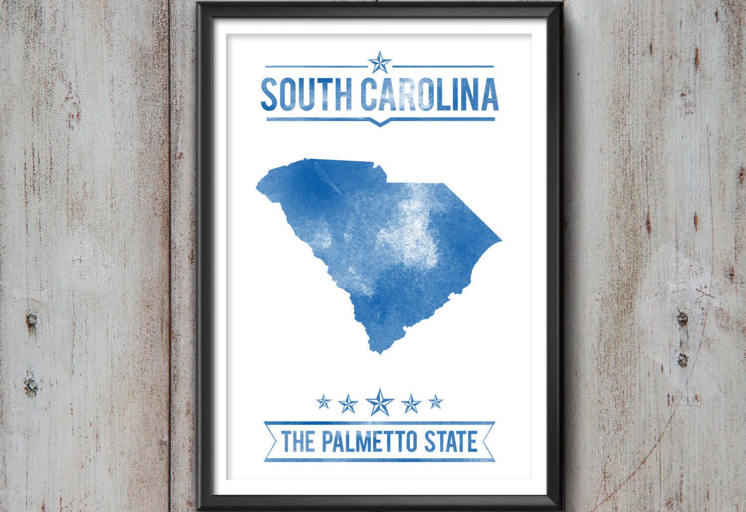 SOUTH CAROLINA State Typography Print Poster South Carolina - Etsy