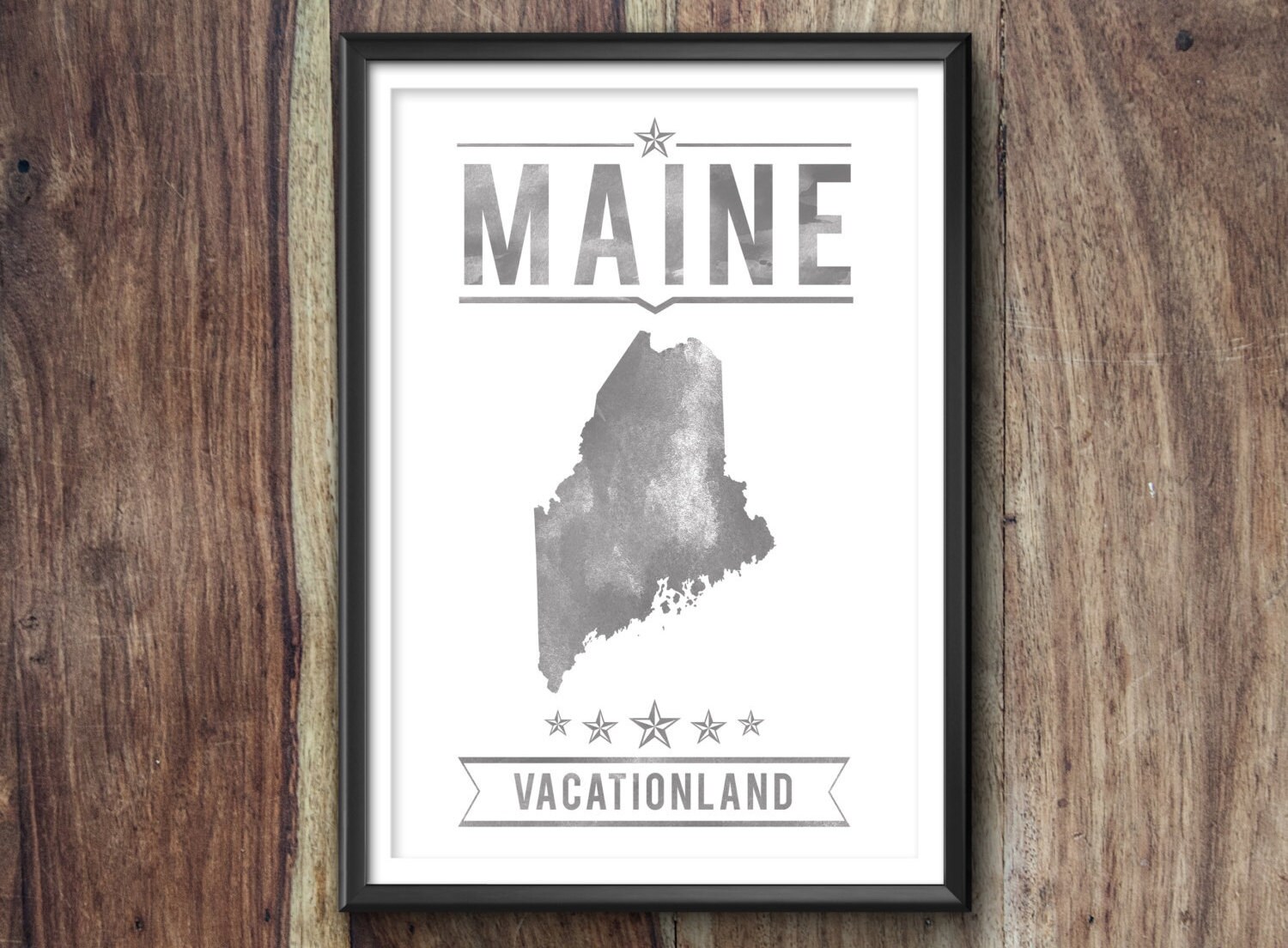 MAINE State Typography Print Typography Poster Maine Poster - Etsy