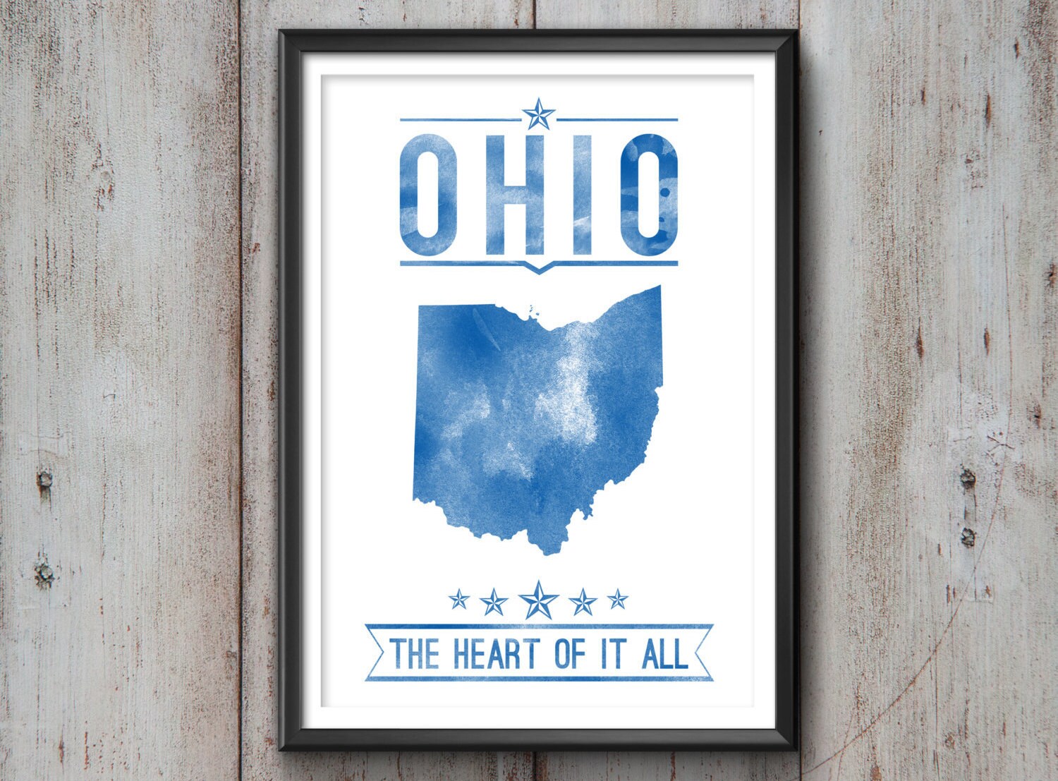 OHIO State Typography Print Typography Poster Ohio Poster - Etsy