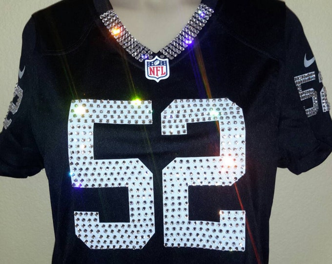 Las Vegas Football Raiders Custom Crystal Bling Service this Jersey is ...