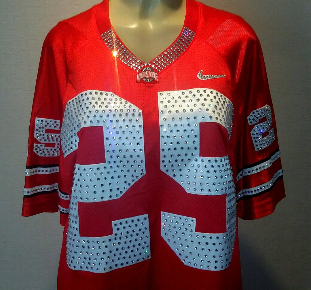 Ohio Football Buckeyes Crystal Custom Bling Service (this Jersey is a ...