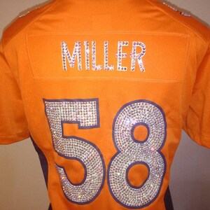 Denver Football Broncos Custom Crystal Bling Service (this Jersey is a ...