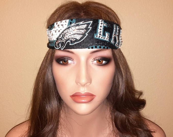 Philadelphia Football Eagles Crystal Blinged Out Headband - Etsy