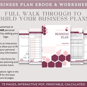 Comprehensive 73-page Business Plan Workbook Interactive PDF With ...