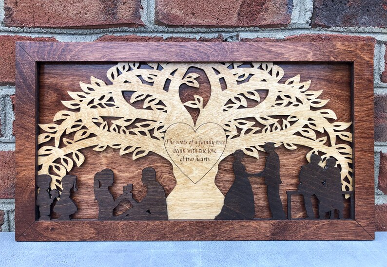 Digital SVG File Roots of Family Tree Begin With the Love of Two Hearts ...