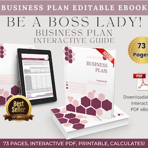 Comprehensive 73-page Business Plan Workbook | Interactive PDF With ...