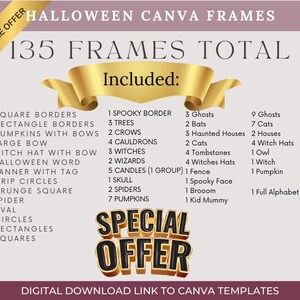 135 Canva Halloween Image Frames: Ultimate Frames Pack ALL Our ...
