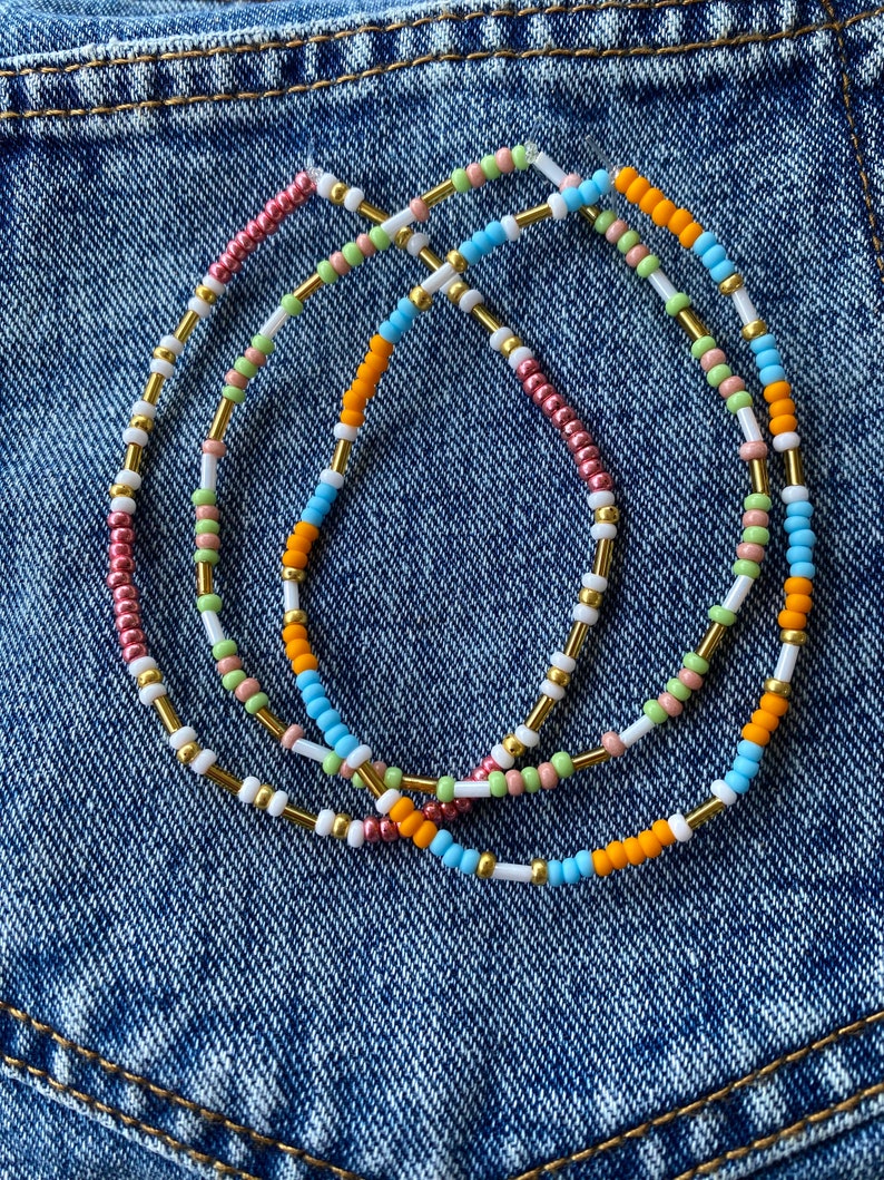 Seed Bead Anklet, Boho Anklet, Petite Anklet, Dainty Anklet, Summer ...