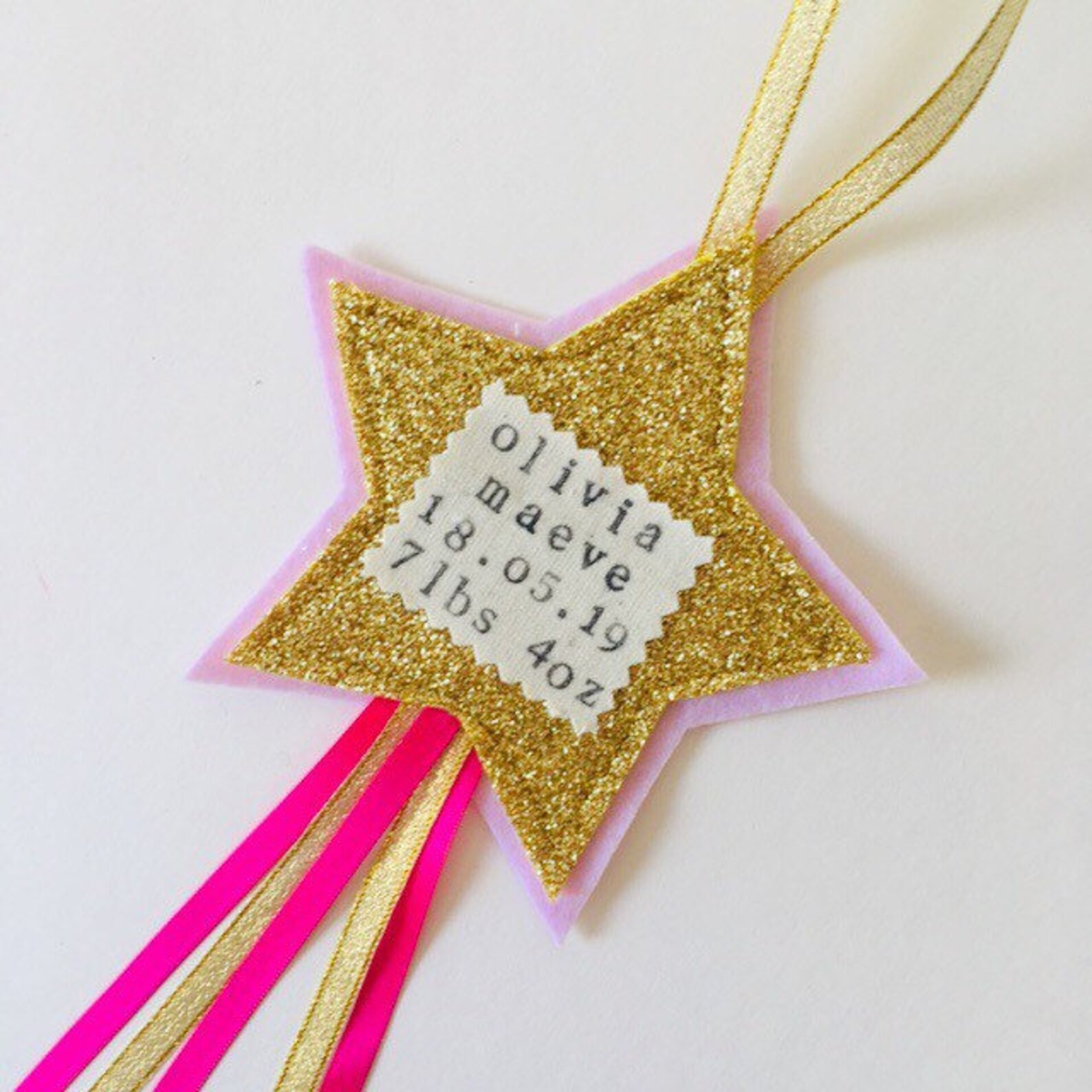 Baby Star Hanging Christening Gift Star Hanging Baby Name | Etsy