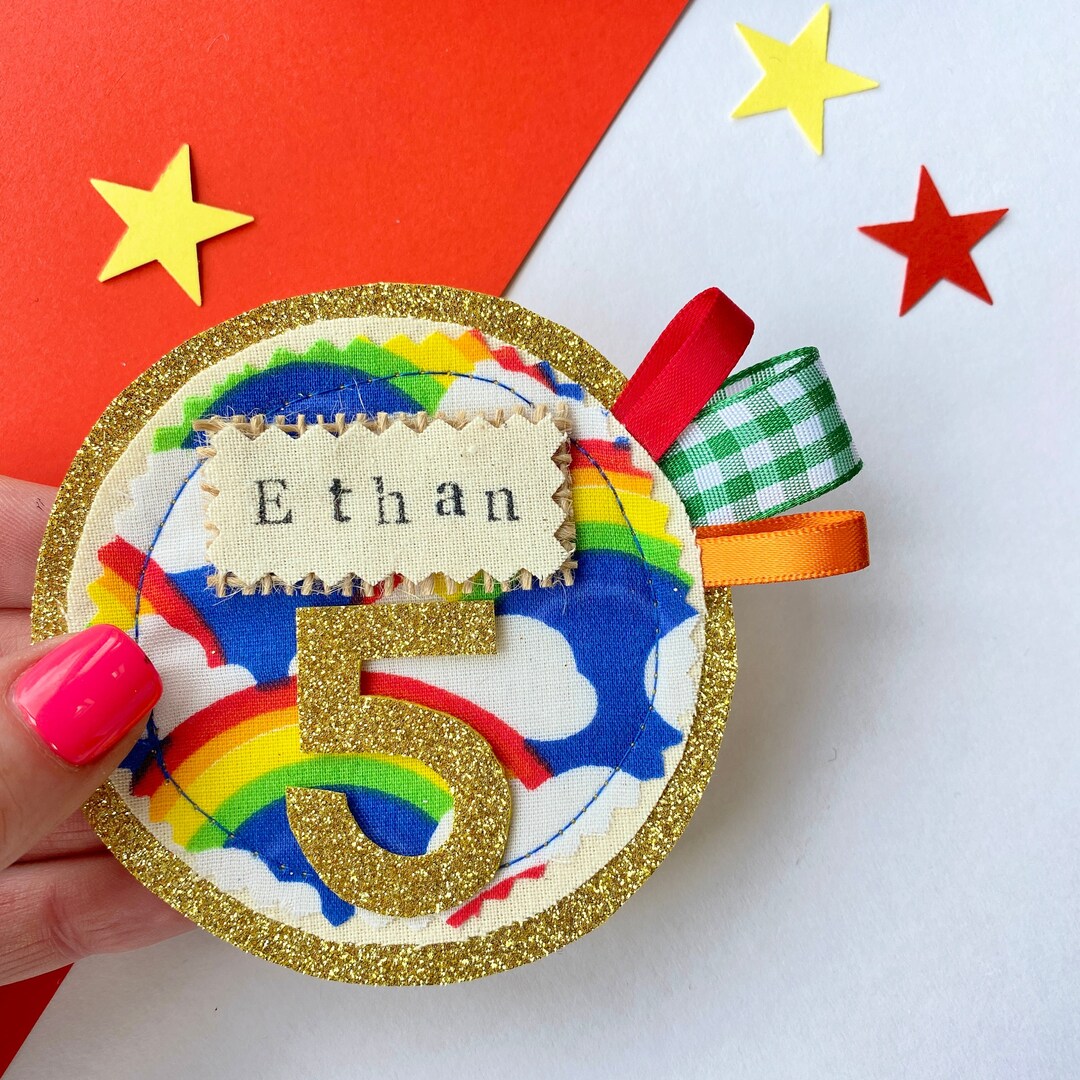 Custom Birthday Pin: Personalized Number Badge With Name & Age - Etsy