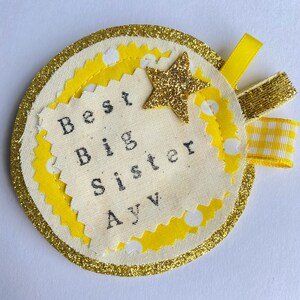 Personalized Big Brother/sister Badge: New Sibling Gift - Etsy