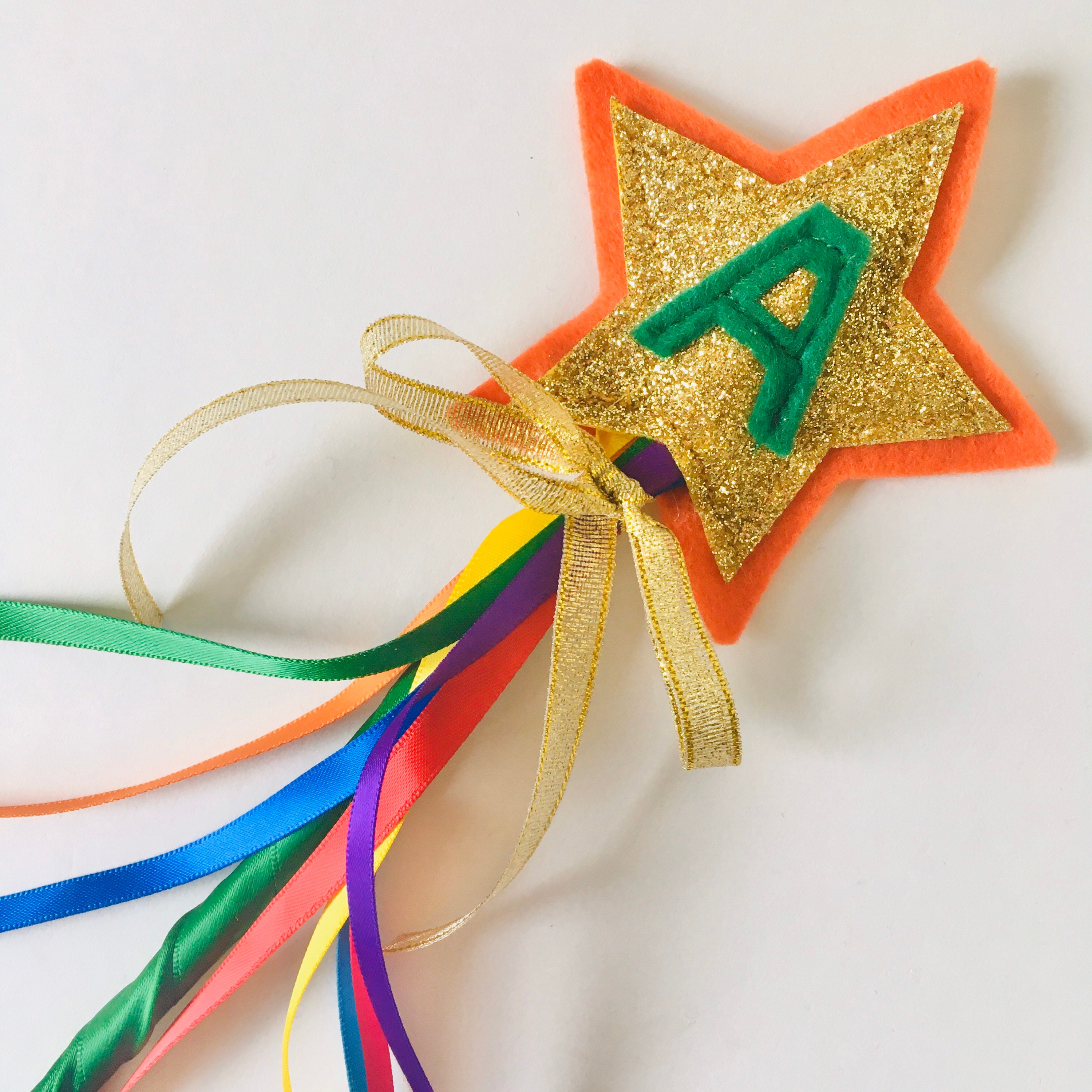 Rainbow Letter Wand Fantasy Rainbow Wand Festival Colour | Etsy