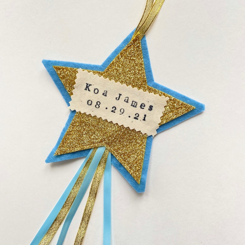 Baby Star Hanging Christening Gift Star Hanging Baby Name | Etsy
