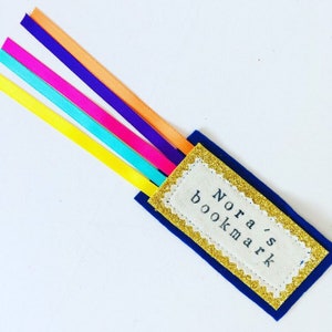 Personalised Bookmark Felt, Custom Bookmark With Tassel, Book Lover ...