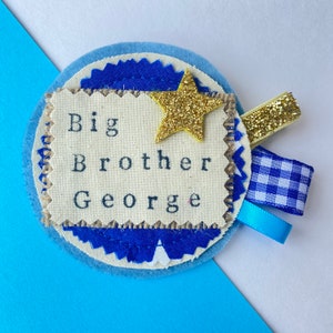 Personalized Big Brother/sister Badge: New Sibling Gift - Etsy