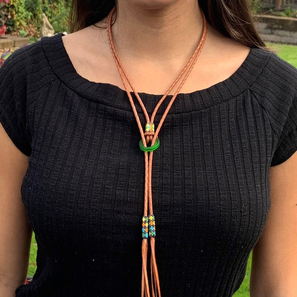 Leather Lariat - Etsy