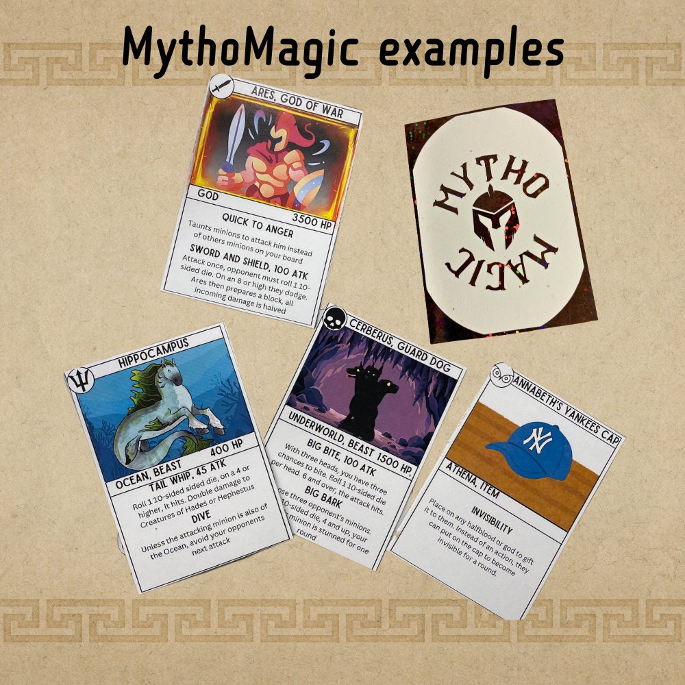Mythomagic Card Backs, Digital File, PDF and PNG for Cricut - Etsy