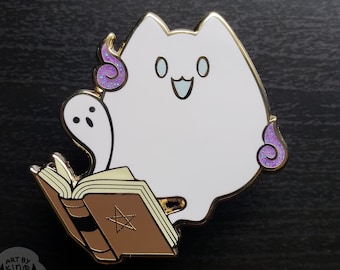 Ghost Cat Pin - Etsy