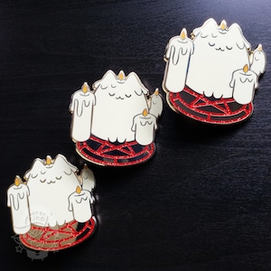 Candle Cat Enamel Pin - Etsy