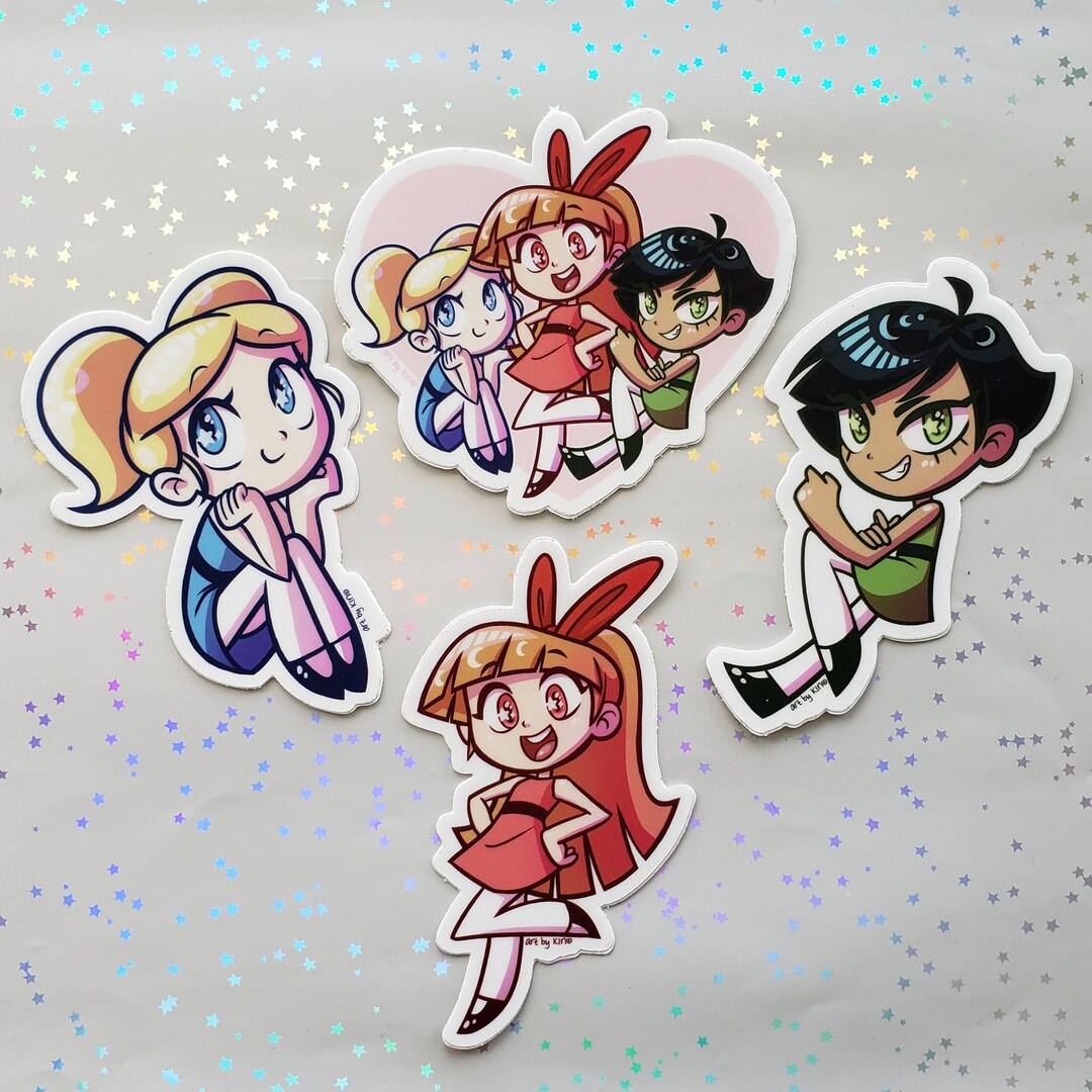 Powerpuff Girls Vinyl Waterproof Sticker - Etsy