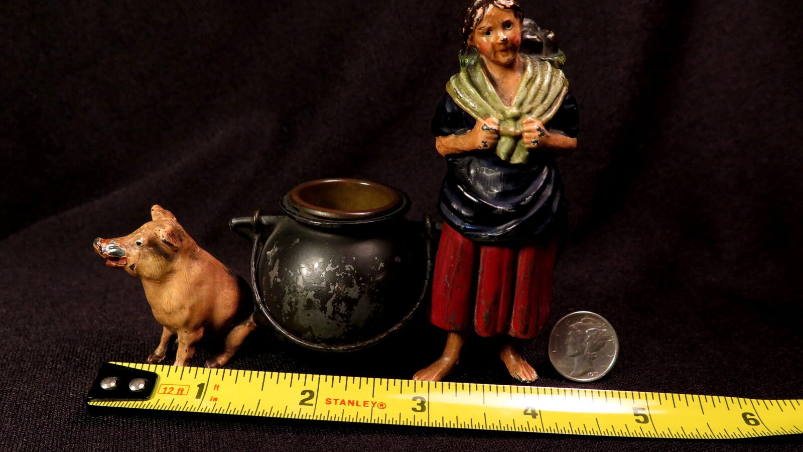 Irish Peat Bog Lady Pot and Pig Match Holder and Striker! - Etsy