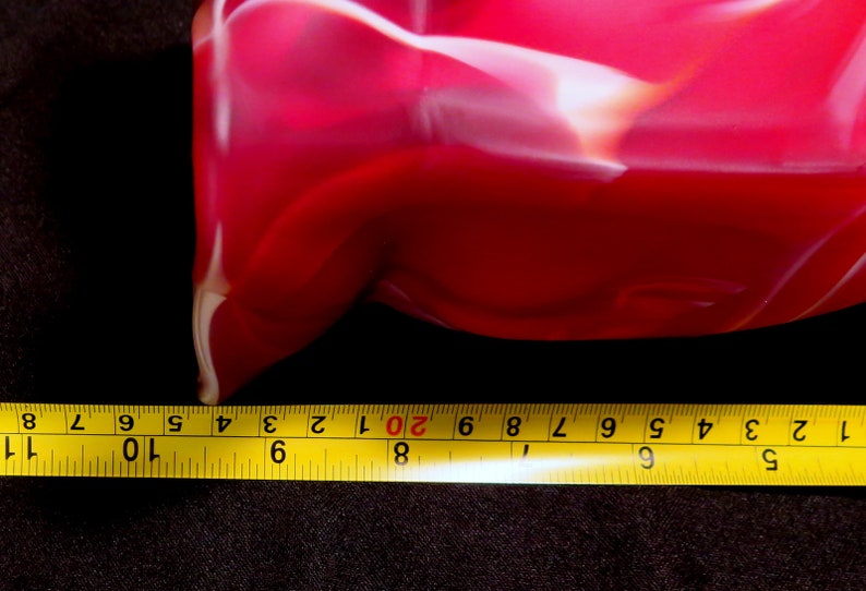 Vintage Satin Finished Red Slag Glass Vase - Etsy