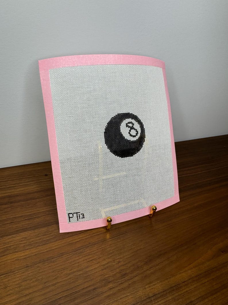 Magic 8 Ball Needlepoint Canvas - Hand-painted Retro Design - Etsy