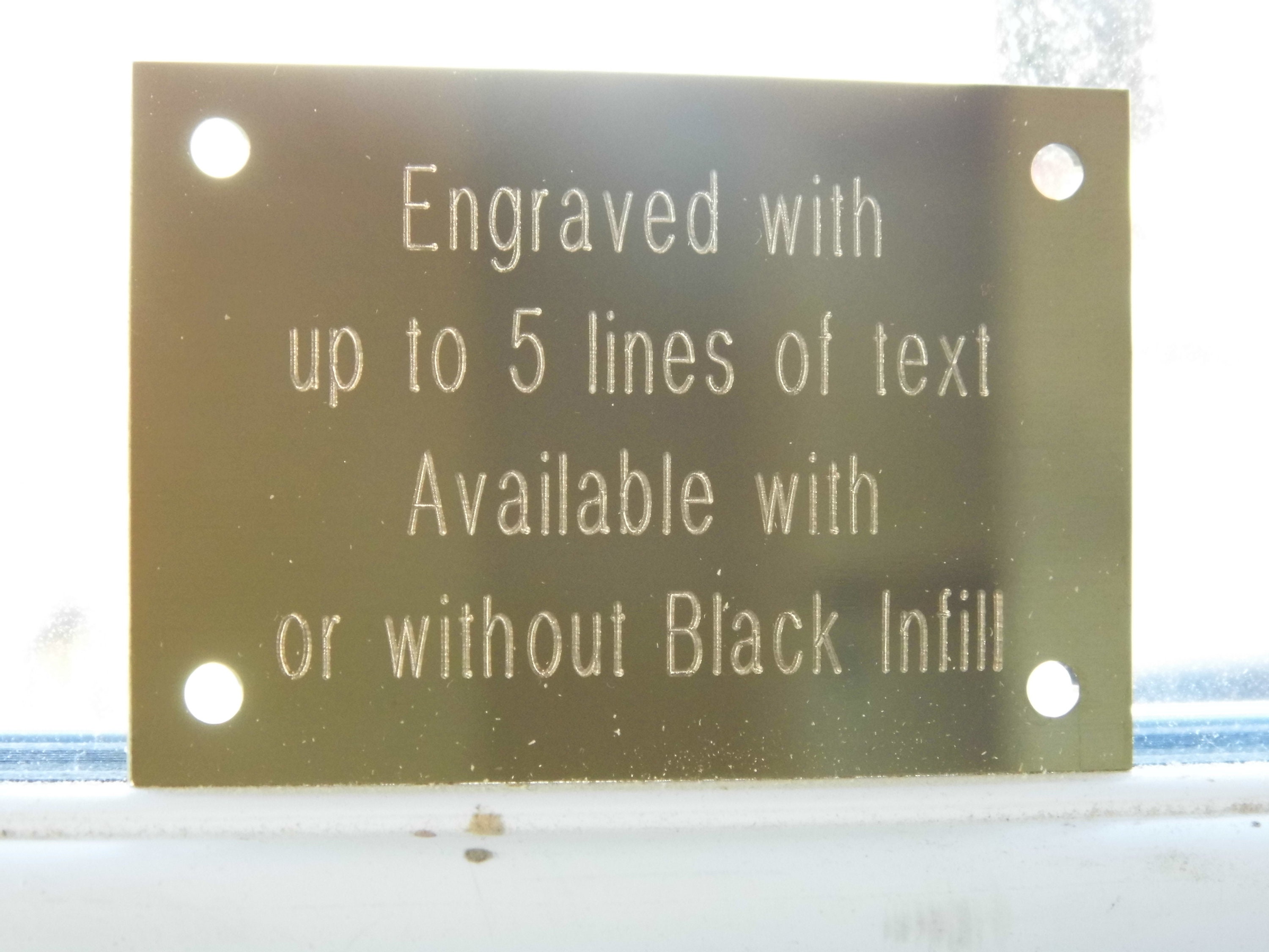75x50mm Solid Brass Polished Engraved Plaque Sign Bench Plate | Etsy UK