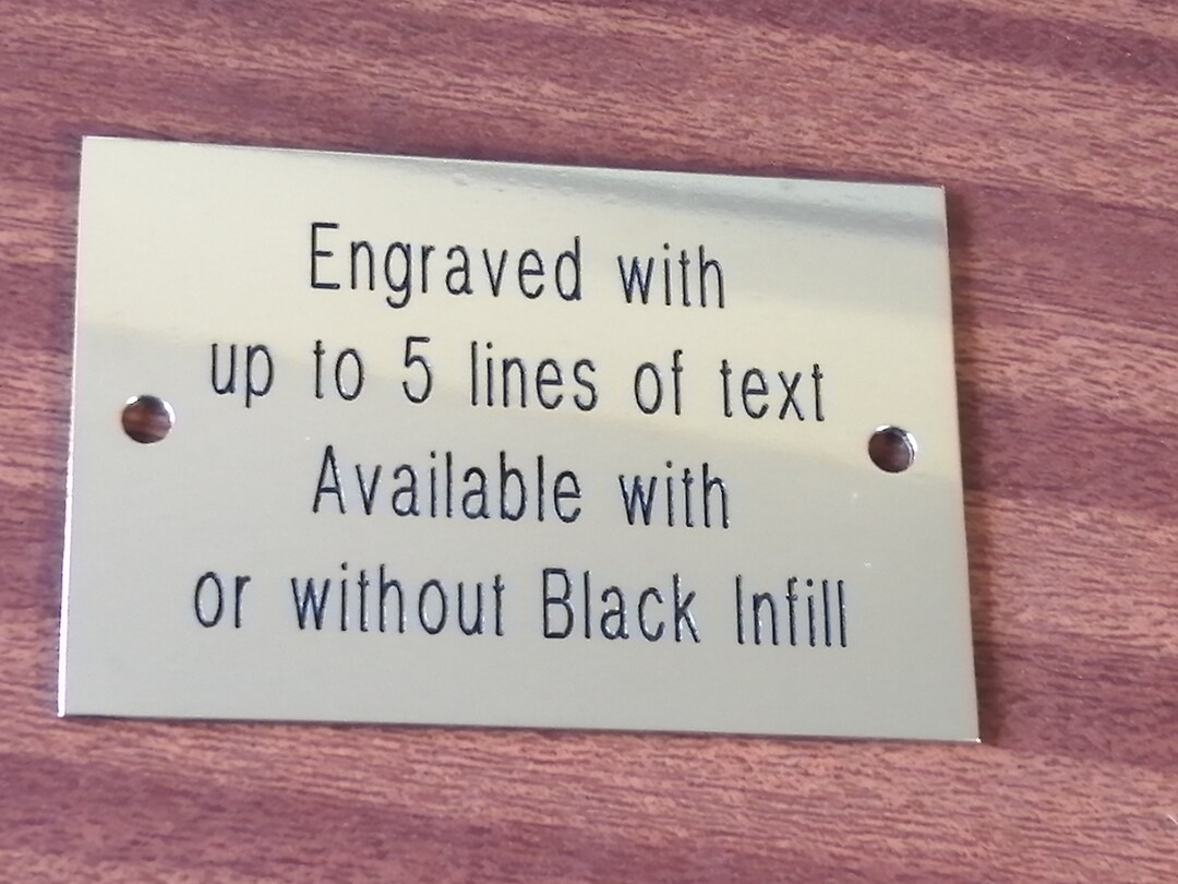 75x50mm Solid Brass Polished Engraved Plaque Sign Bench Plate Memorial ...