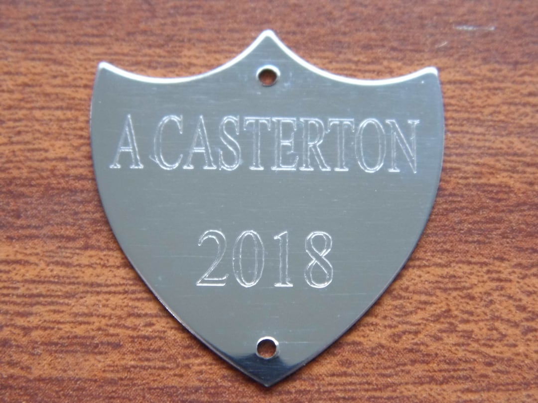 Flat Trophy Side-shield, Silver-chrome, With-free-engraving, Trophy ...