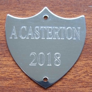 Flat Trophy Side-shield, Silver-chrome, With-free-engraving, Trophy ...