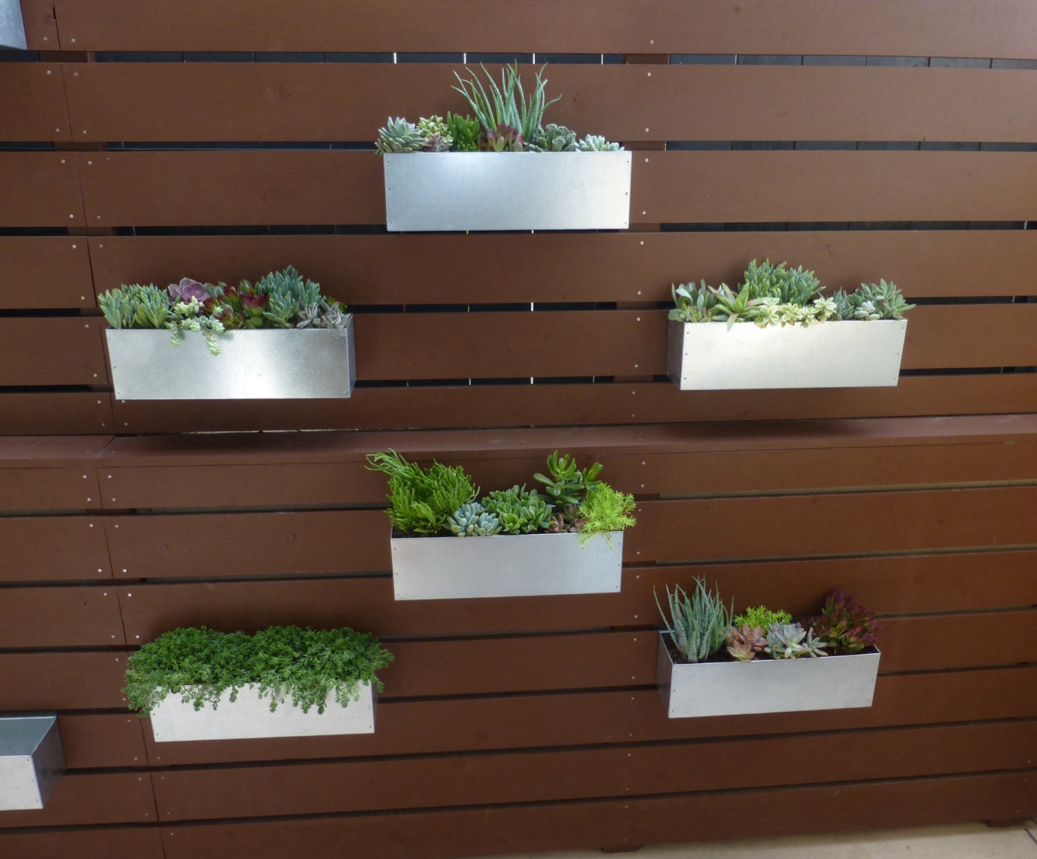 Stainless Steel Hanging Planter Box/ Horizontal Fence Planter ...