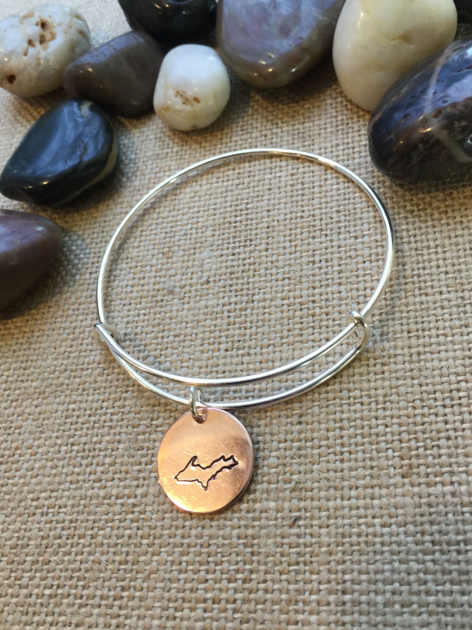 Copper Michigan Upper Peninsula Bracelet, Michigan Pride, Upper ...