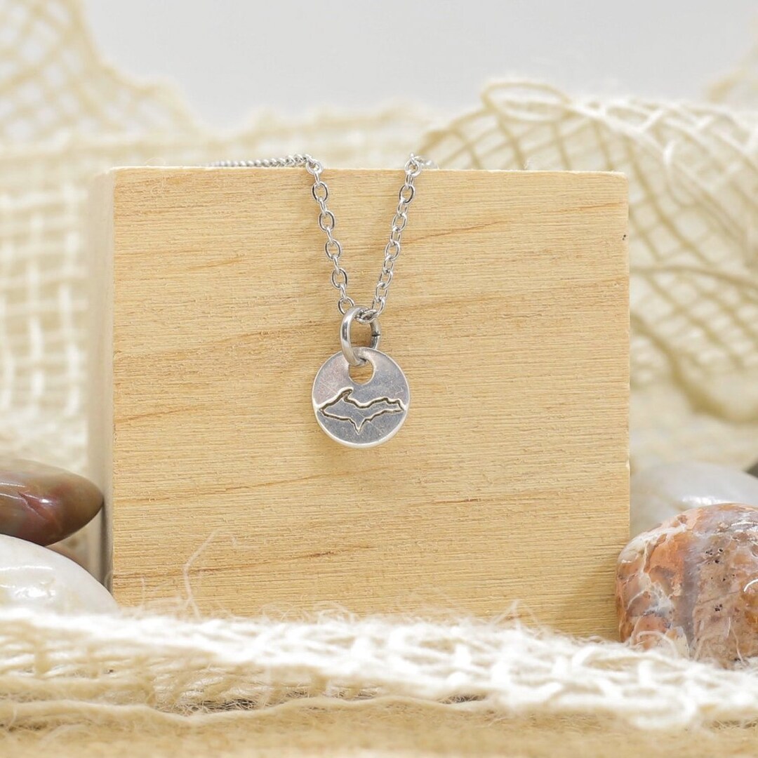 Michigan Upper Peninsula Necklace, UP Jewelry, Upper Michigan Necklace ...