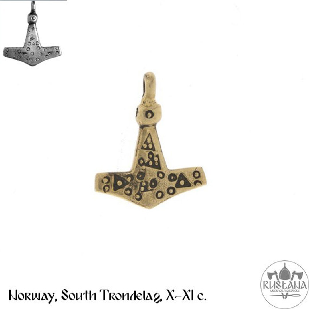 Amulet Pendatnt Mjolnir Thor's Hammer norway X-XI - Etsy
