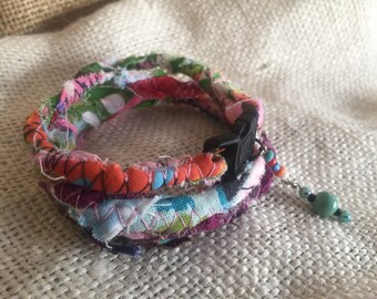 Fabric wrap bracelet | Etsy