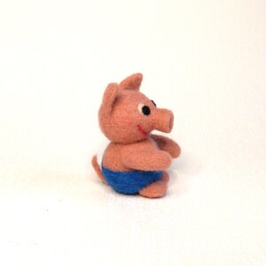 Needle Felted Pig Nif-nif Dollhouse Toy Needle Felted Toy Animal Pig ...