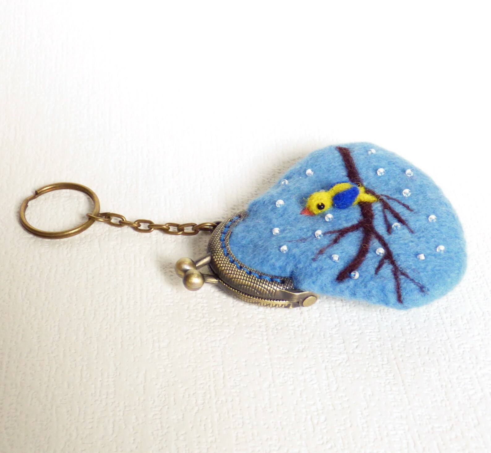 Mini Felted Coin Purse Keychain Bag Pendant Backpack Coin | Etsy