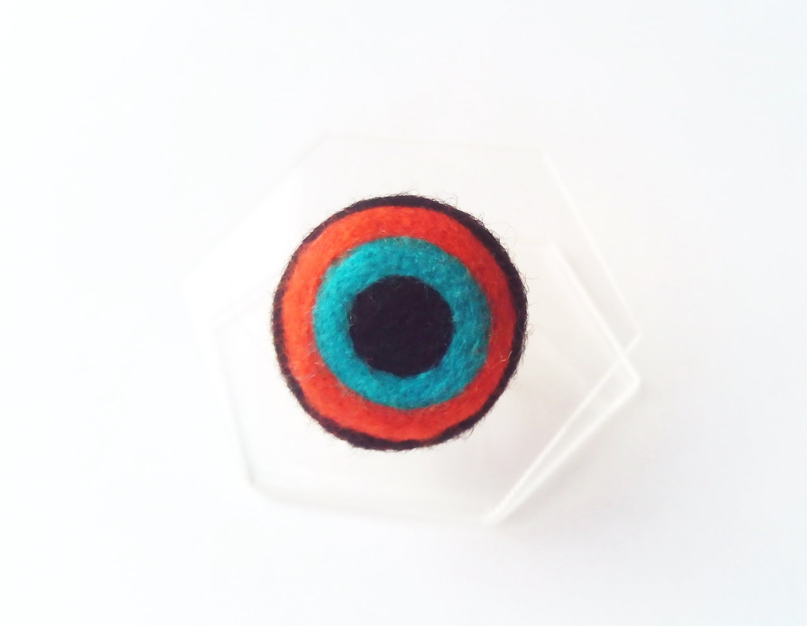 Felted Ring flash of Colors Felted Jewelry Wool - Etsy