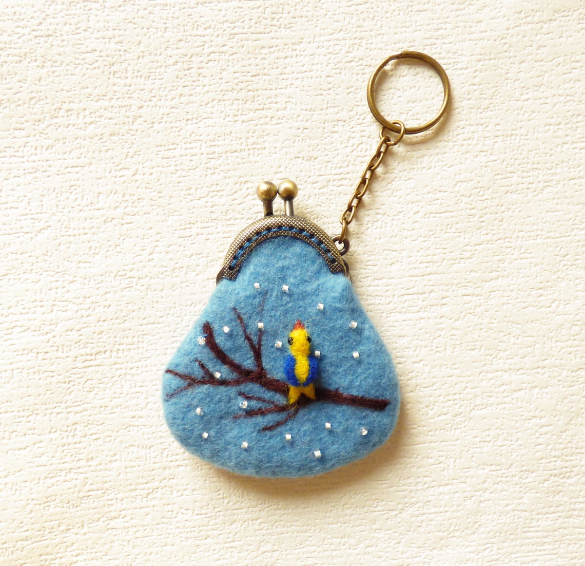 Mini Felted Coin Purse Keychain Bag Pendant Backpack Coin | Etsy