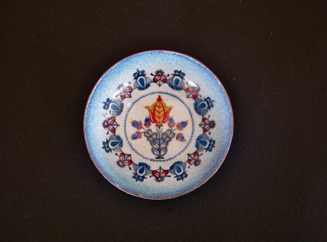 Austrian Enameled Copper Pin Dish, Circa 1960 Artist Signed - Etsy