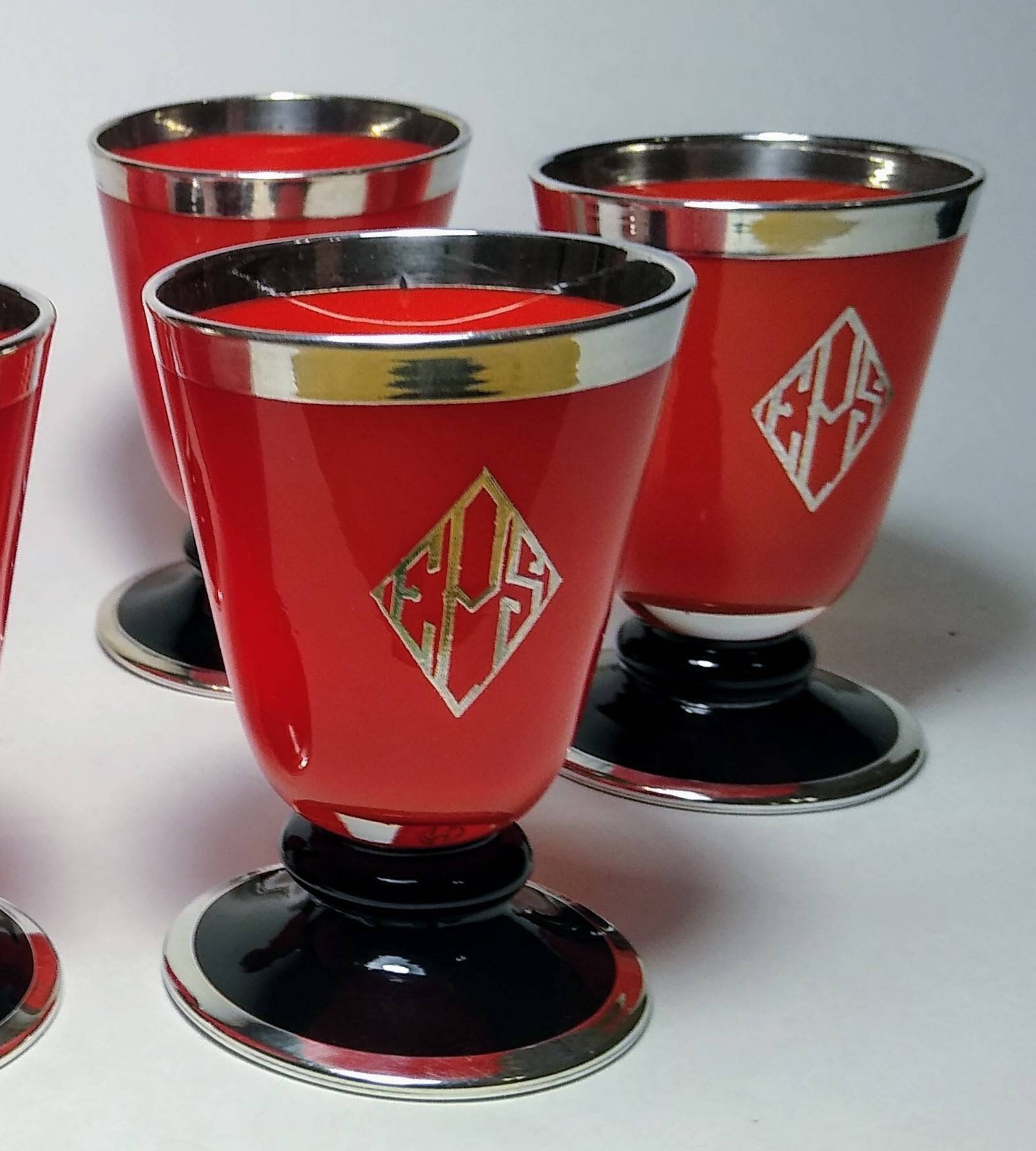 Art Deco Tango Glass. Harrach Bohemian/czech Sterling Decorated ...