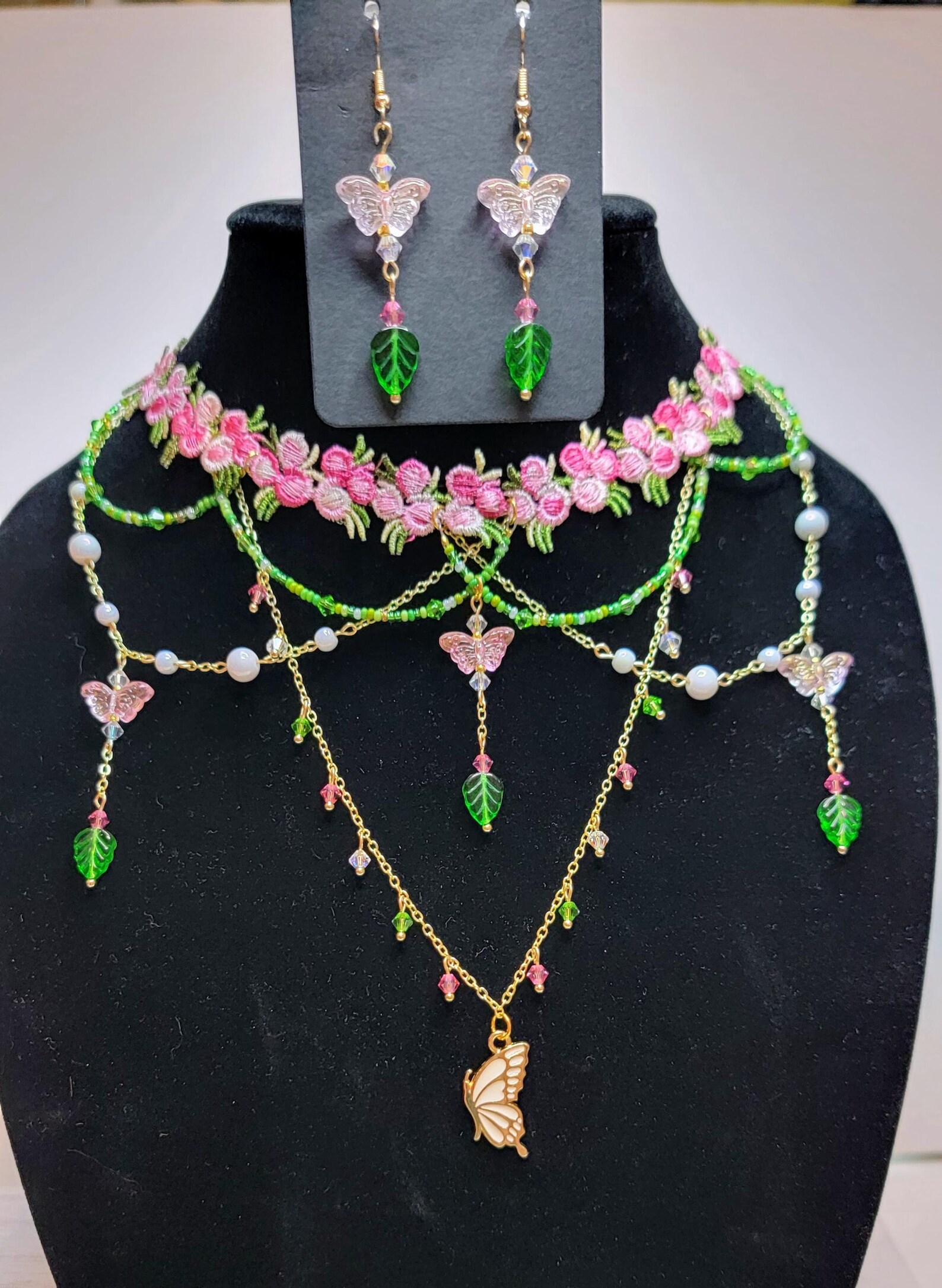 Embroidered Fairy Choker With Butterflies - Etsy